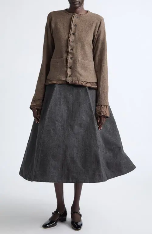 PILLINGS BY RYOTA MURAKAMI Charmeuse Lined Wool Flannel Jacket
