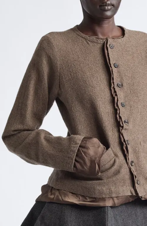 PILLINGS BY RYOTA MURAKAMI Charmeuse Lined Wool Flannel Jacket