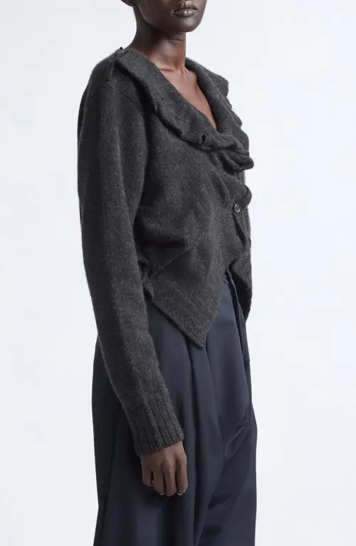 PILLINGS BY RYOTA MURAKAMI Asymmetric Cashmere Cardigan