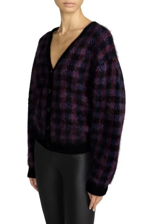 FRAME The Brushed Houndstooth Cardigan