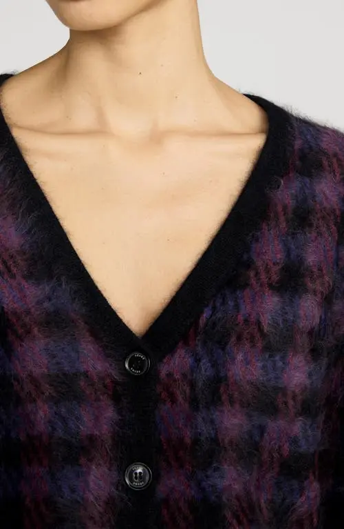FRAME The Brushed Houndstooth Cardigan