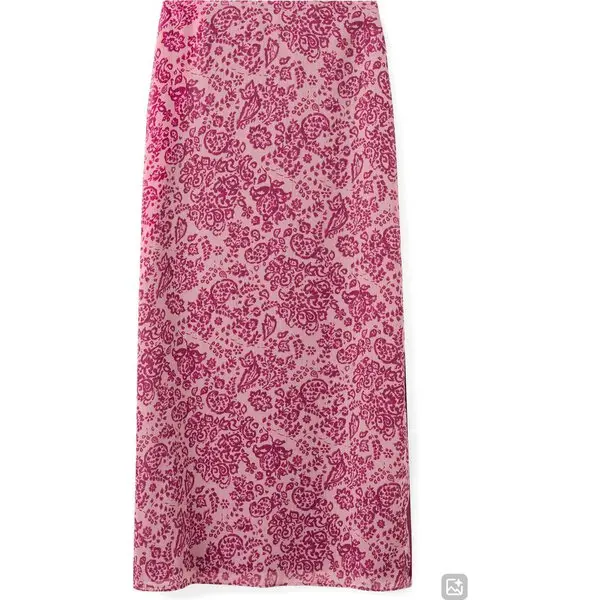 Mango Paisley Maxi Skirt - Pink