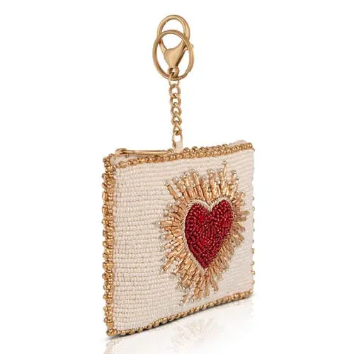 MARY FRANCES ACCESSORIES Heart Burst Coin Purse
