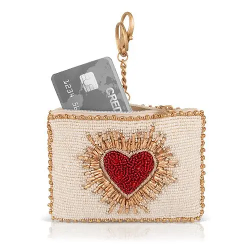 MARY FRANCES ACCESSORIES Heart Burst Coin Purse