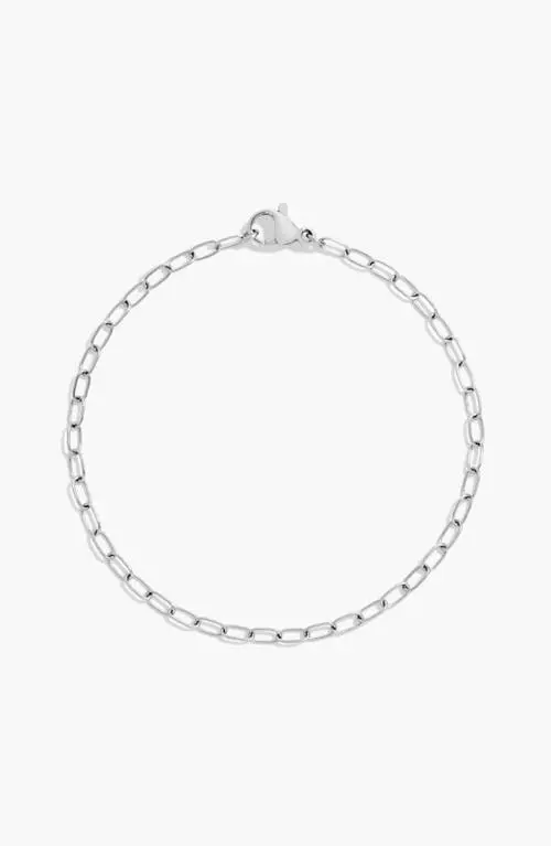 AURATE Unbreakable Mini Paperclip Chain Bracelet - White