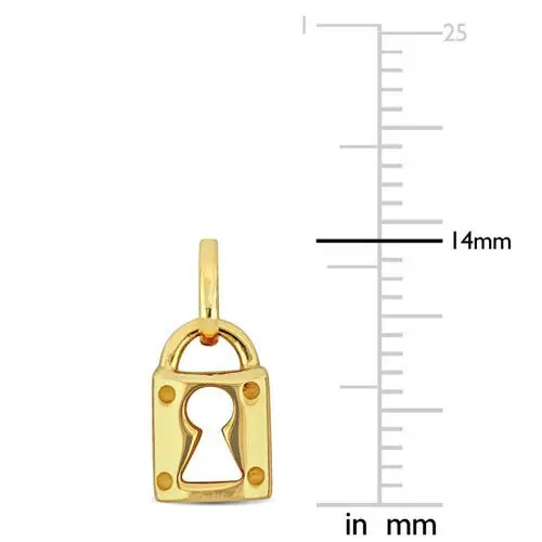 JULIANNA B. Lock Pendant Charm 14k Yellow Gold