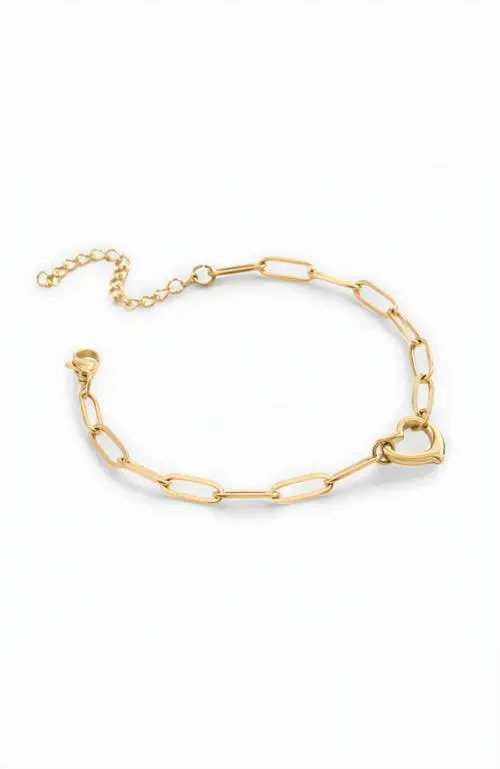 MINT & LILY Open Heart Paperclip Chain Bracelet