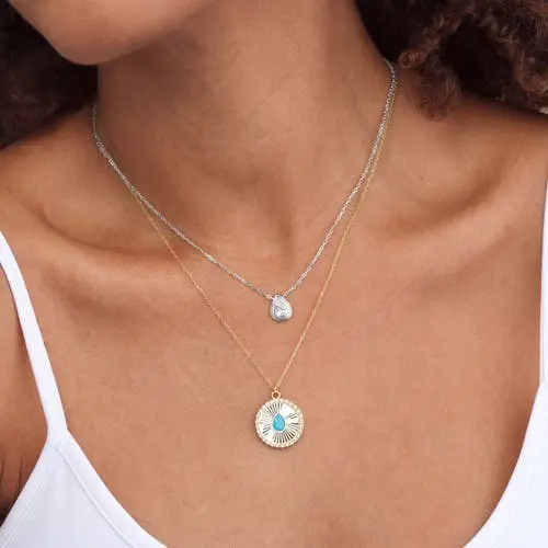 THE LOVERY Cubic Zirconia Necklace - Sterling Silver