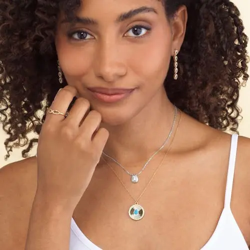 THE LOVERY Cubic Zirconia Necklace - Sterling Silver