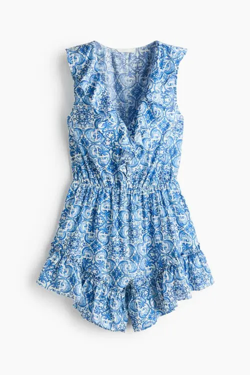 H&M Flounced Viscose-blend Romper