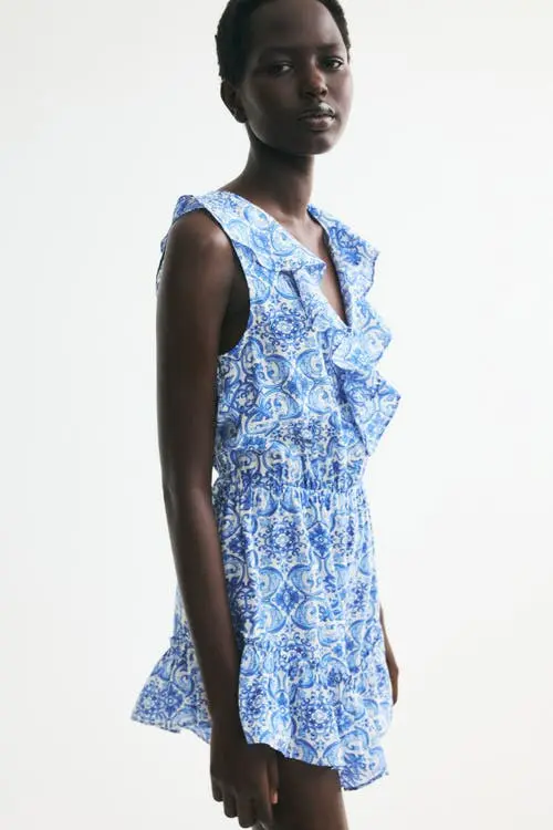 H&M Flounced Viscose-blend Romper