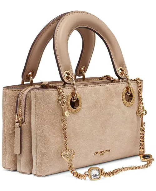 Karl Lagerfeld Paris Benoite Suede Shoulder Bag