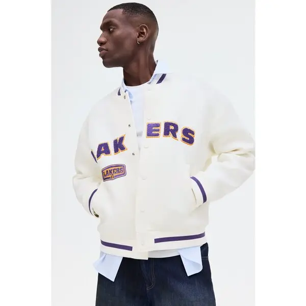 H&M Loose-fit Scuba Knit Baseball Jacket