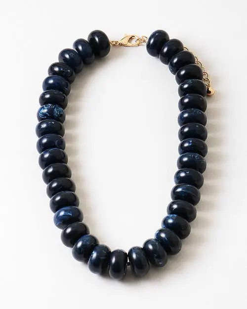 ERIN MCDERMOTT JEWELRY Navy European Summer Necklace - Blue