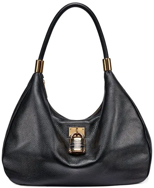Karl Lagerfeld Paris Maelynn Hobo Bag - Black/gold