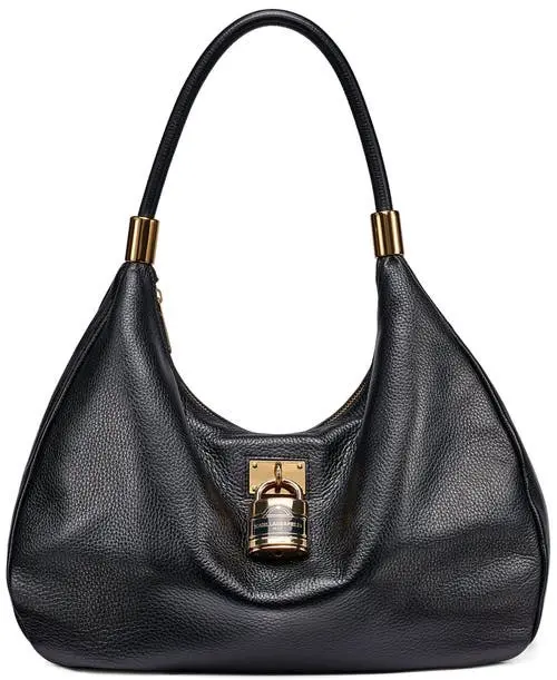 Karl Lagerfeld Paris Maelynn Hobo Bag - Black/gold
