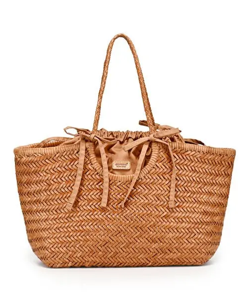 OLD TREND Reed Heritage Genuine Leather Shopper - Beige