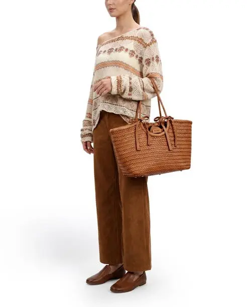 OLD TREND Reed Heritage Genuine Leather Shopper - Caramel