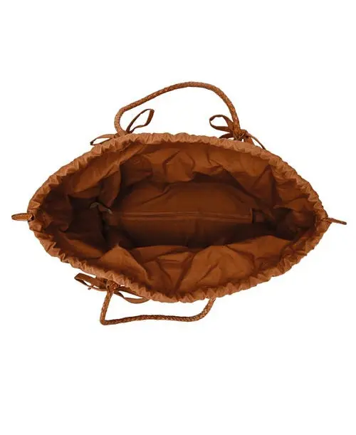 OLD TREND Reed Heritage Genuine Leather Shopper - Caramel
