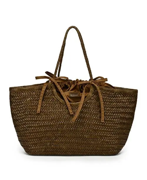 OLD TREND Reed Heritage Genuine Leather Shopper - Olive