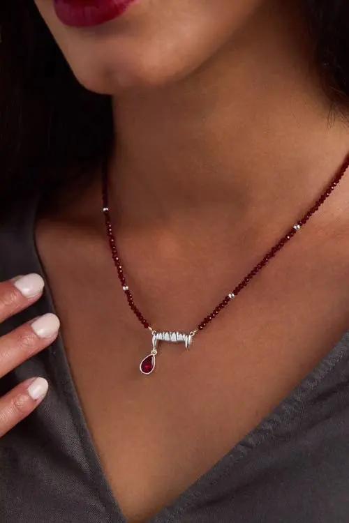 ALEX AND ANI Vampire Teeth Fangs Pendant
