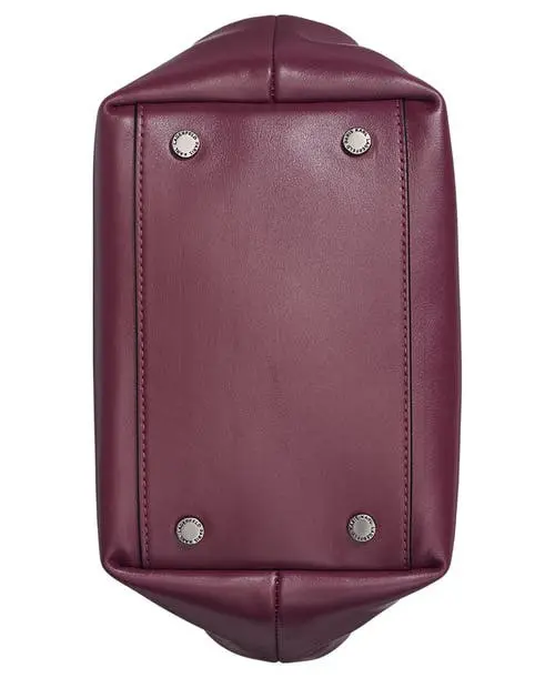 Karl Lagerfeld Paris Giovanna Leather Clutch - Cherry Plum