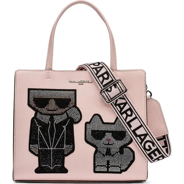 Karl Lagerfeld Paris Maybelle Satchel With Rhinestone Icons