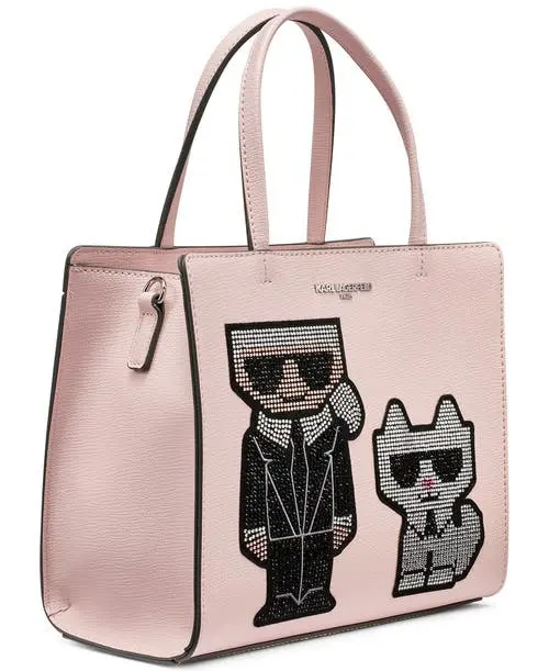 Karl Lagerfeld Paris Maybelle Satchel With Rhinestone Icons