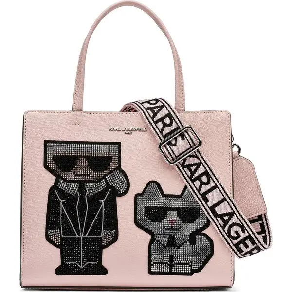 Karl Lagerfeld Paris Maybelle Satchel With Rhinestone Icons