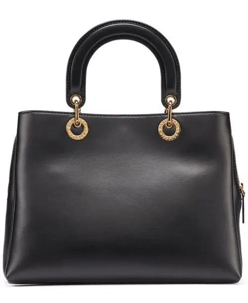 Karl Lagerfeld Paris Benoite Leather Satchel With Chain Detail