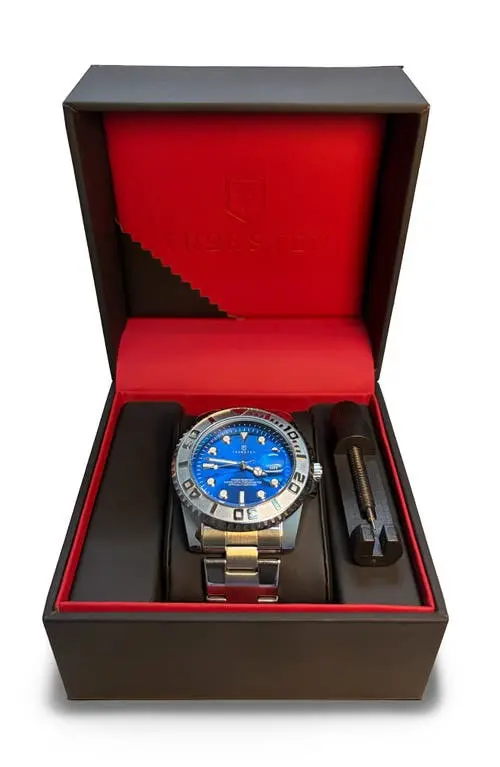 LARSON JEWELERS Azor Silver Band Watch