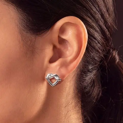 THE LOVERY FINE JEWELRY Heart Knot Stud Earrings