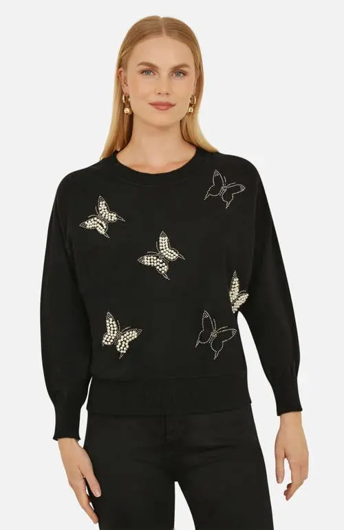 YUMI Sequin Butterfly Jumper