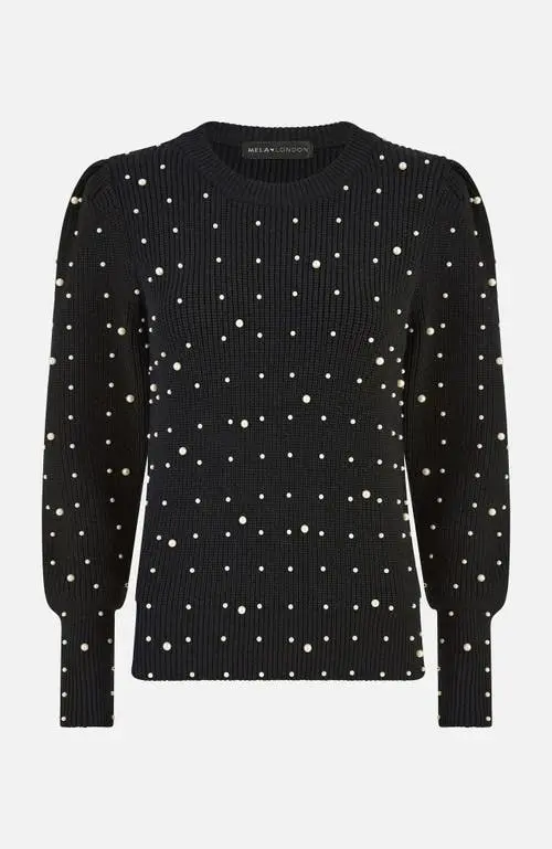 YUMI All Over Bead Knitted Jumper