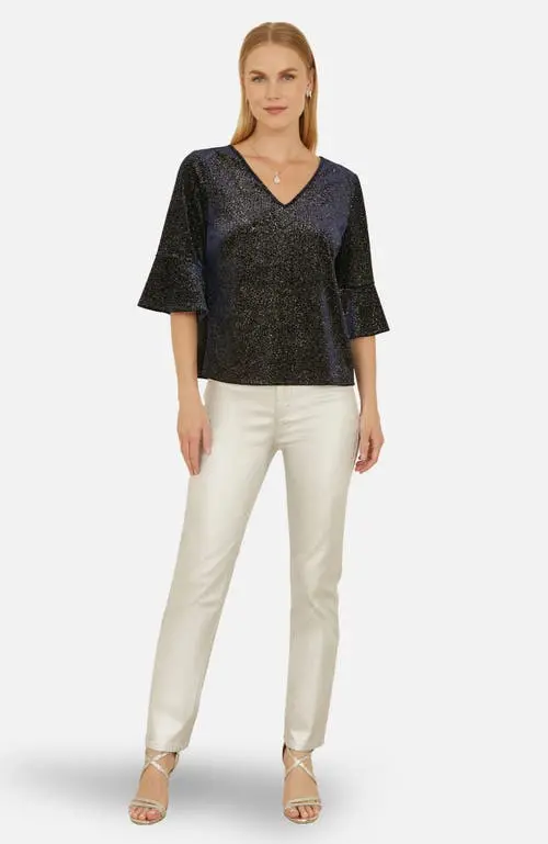 YUMI Fluted Sleeve Relaxed Fit Top