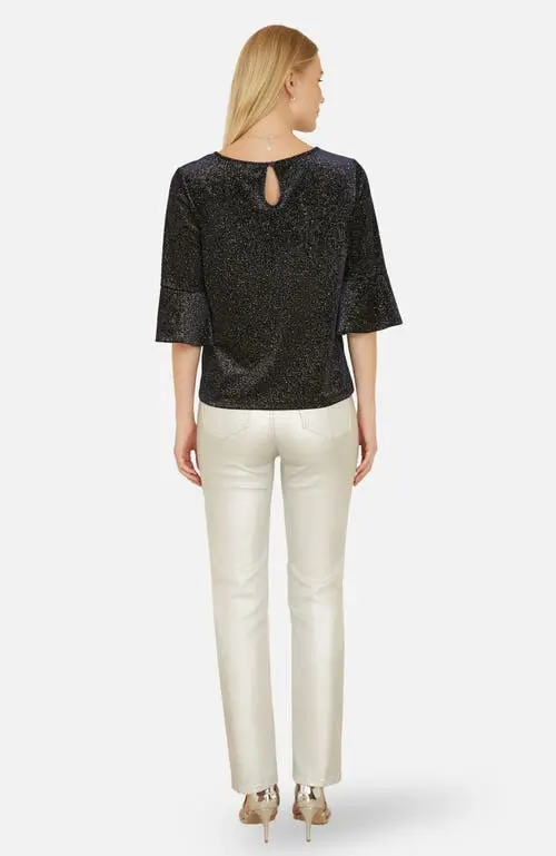 YUMI Fluted Sleeve Relaxed Fit Top