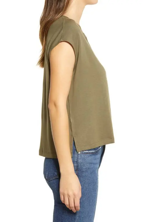 LOU & GREY Signaturesoft Split Neck Top