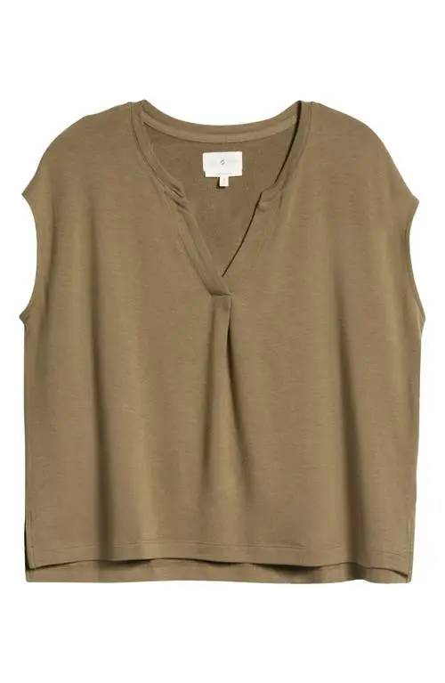 LOU & GREY Signaturesoft Split Neck Top