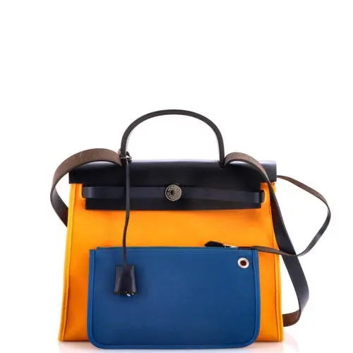 Hermès Herbag Zip Leather And Toile 31