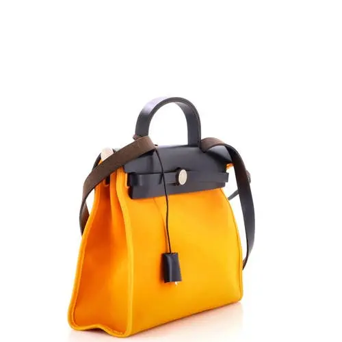 Hermès Herbag Zip Leather And Toile 31