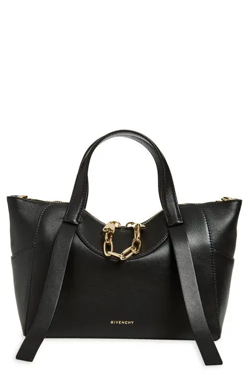 Givenchy Small Snatch Leather Chain Zip Tote - Black