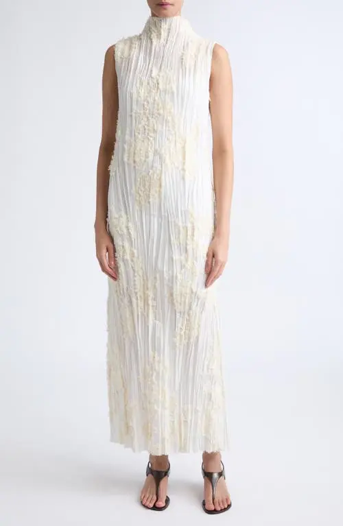 KALLMEYER Nala Cotton & Silk Blend Eyelash Plissé Gown