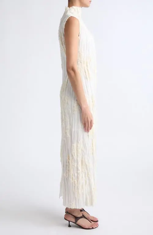KALLMEYER Nala Cotton & Silk Blend Eyelash Plissé Gown