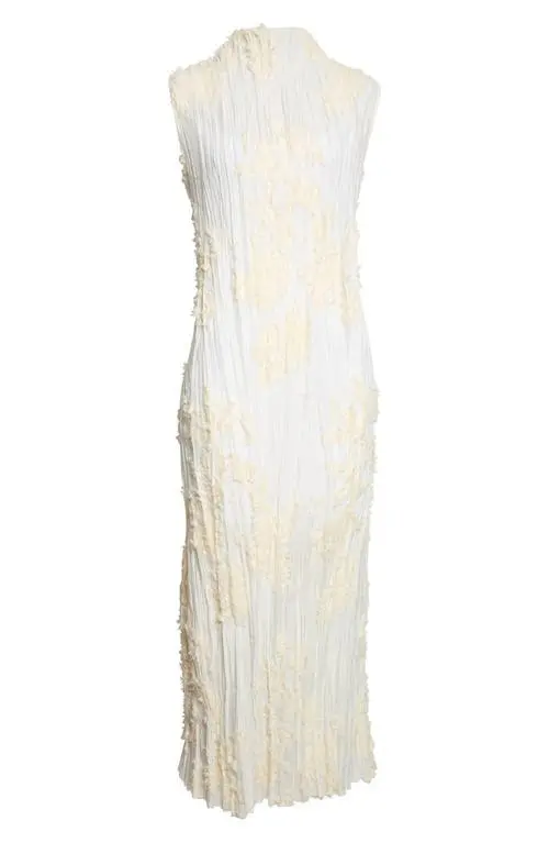 KALLMEYER Nala Cotton & Silk Blend Eyelash Plissé Gown