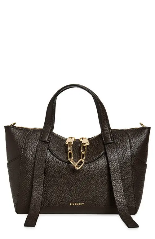 Givenchy Small Snatch Chain Zip Handheld Bag - Chocolate