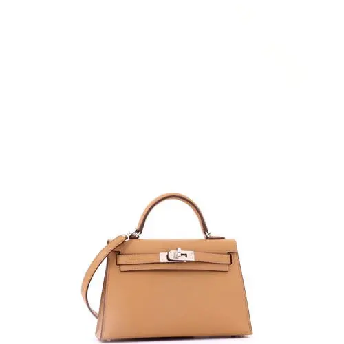 Hermès Kelly Mini Ii Bag Brown Epsom With Palladium Hardware 20