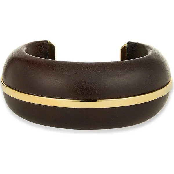 LIZZIE FORTUNATO Halo Acacia Wood Cuff - Brown