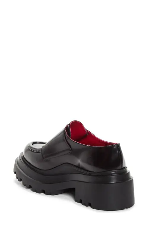 Plan C Monk Strap Buckle Platform Loafer