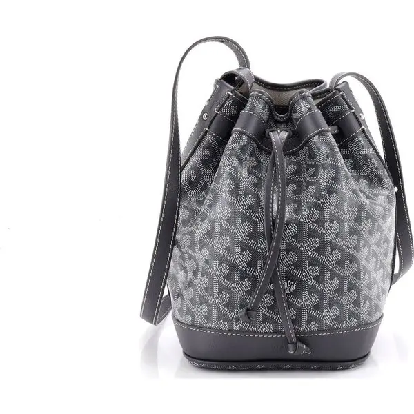 Goyard Petit Flot Bucket Bag Coated Canvas Pm - Grey