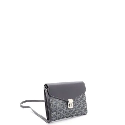 Goyard Chypre Wallet On Strap Coated Canvas With Leather